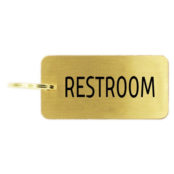 Men/Women Restroom Brass Key Chain - Custom Signs