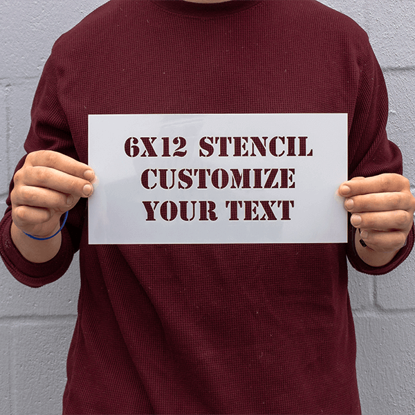 One Line Custom Stencil - 3" x 18" - Customsigns.com