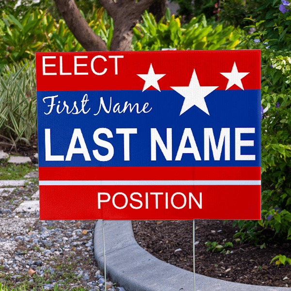 18" x 24" Stars Election Yard Sign - CustomSigns.com