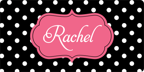Polka Dot Custom License Plate - Custom Signs