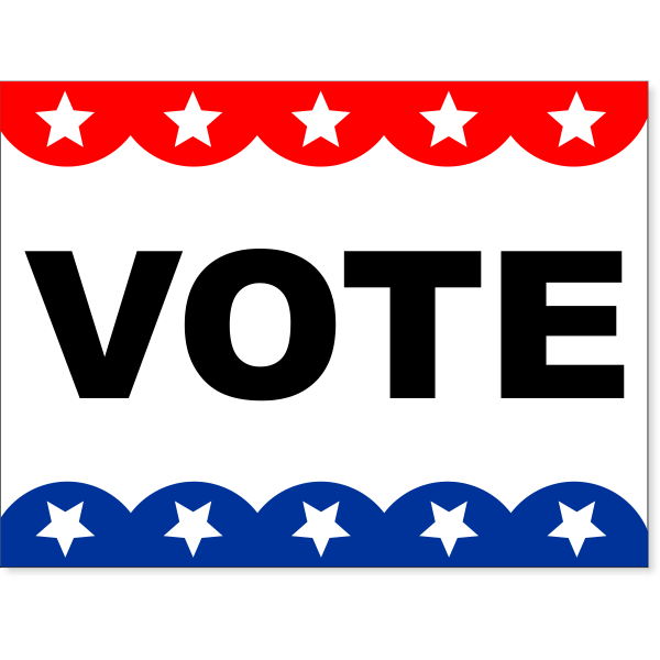 18" x 24" Scallop Vote Yard Sign - CustomSigns.com