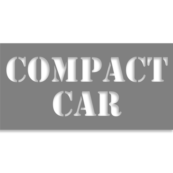 Compact Car Stencil | 4" x 8" - Customsigns.com