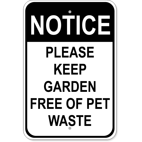 Waste-Free Garden Aluminum Sign | 18" x 12" - Customsigns.com