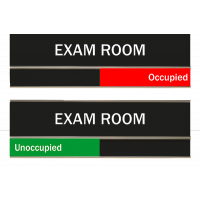 Black Exam Room Slider Sign Set, Size 3" x 10" - Custom Signs