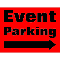 18" x 24" Event Parking Arrows Sign - CustomSigns.com