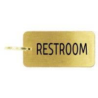 Men/Women Restroom Brass Key Chain - Custom Signs