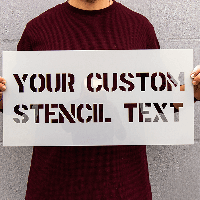 Pick Your Size Custom Stencil | Horizontal