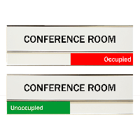 White Conference Room Color Slider Signs, 3" x 8" - Custom Signs