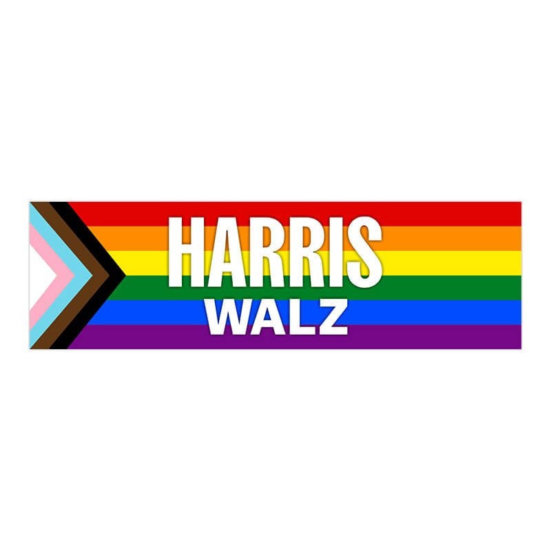 Harris Walz Pride Bumper Sticker- CustomSigns.com Harris Walz Pride Bumper Sticker- CustomSigns.com