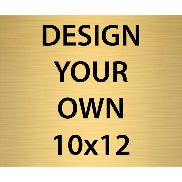Horizontal Engraved Heavy Brass Signs 10" x 12" | Customsigns.com