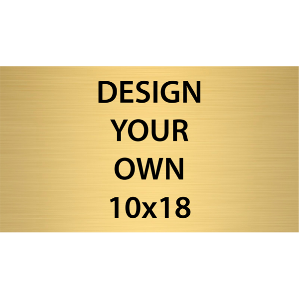 Horizontal Engraved Heavy Brass Signs 10" x 18" | Customsigns.com