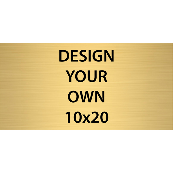 Horizontal Engraved Heavy Brass Signs 10" x 20" | Customsigns.com