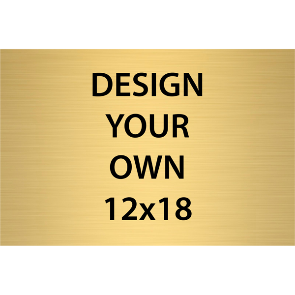 Horizontal Engraved Heavy Brass Signs 12" x 18" | Customsigns.com