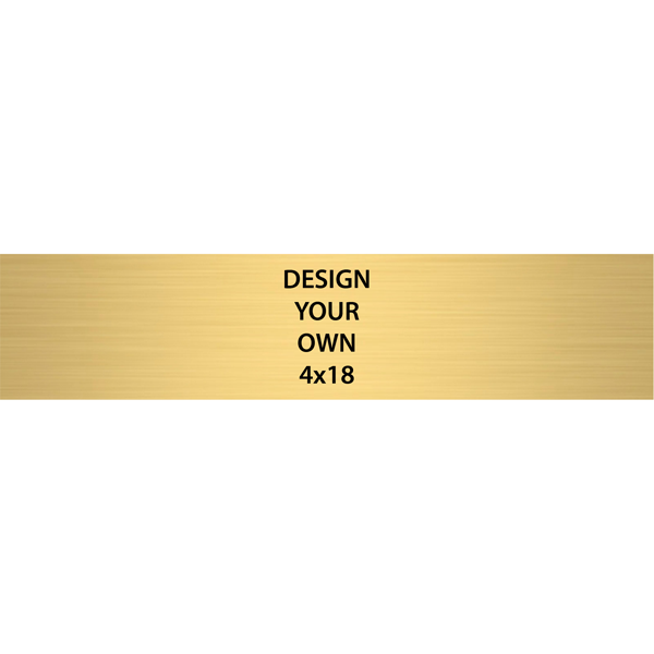 Horizontal Engraved Heavy Brass Signs 4" x 18" | Customsigns.com