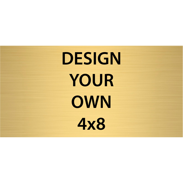 Horizontal Engraved Heavy Brass Signs 4" x 8" | Customsigns.com