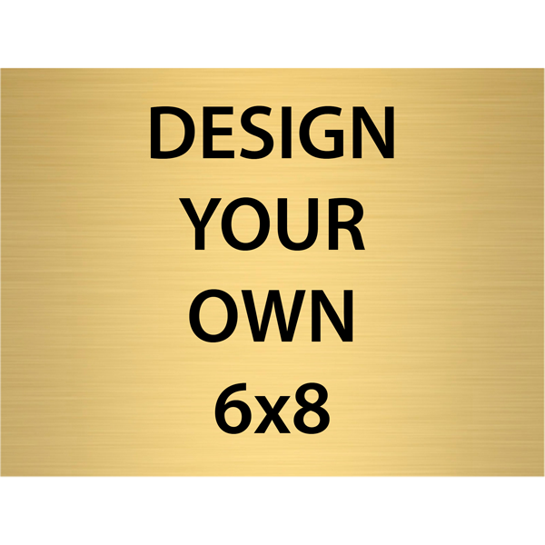 Horizontal Engraved Heavy Brass Signs 6" x 8" | Customsigns.com