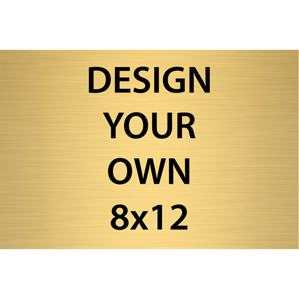 Horizontal Engraved Heavy Brass Signs 8" x 12" | Customsigns.com