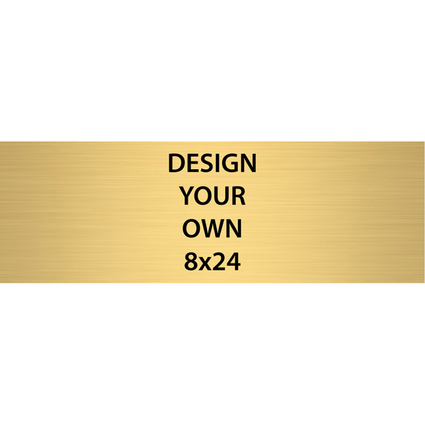 Horizontal Engraved Heavy Brass Signs 8" x 24" | Customsigns.com