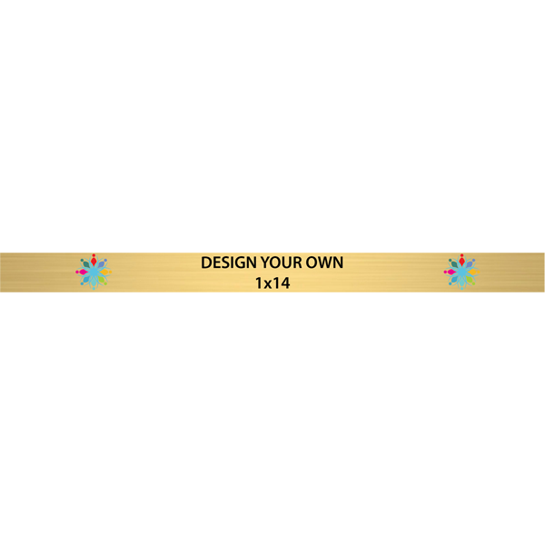 Horizontal Full Color Brass Signs 1" x 14" | Customsigns.com