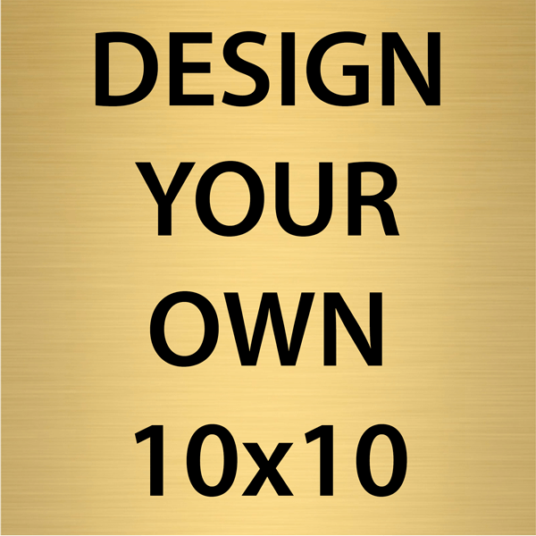Square Engraved Heavy Brass Signs 10" x 10" | Customsigns.com