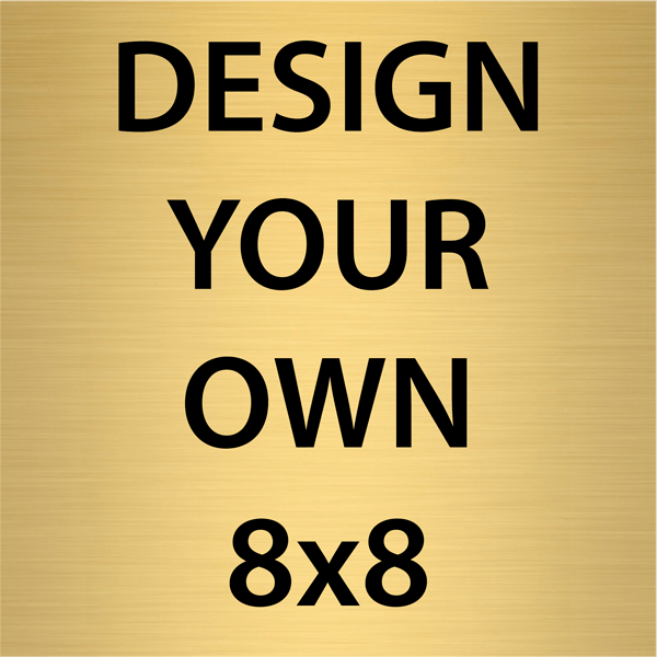 Square Engraved Heavy Brass Signs 8" x 8" | Customsigns.com