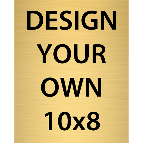 Vertical Engraved Heavy Brass Signs 10" x 8" | Customsigns.com