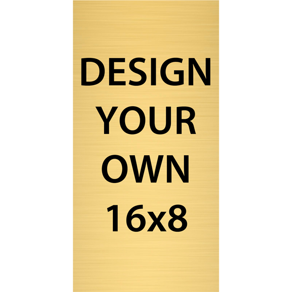 Vertical Engraved Heavy Brass Signs 16" x 8" | Customsigns.com
