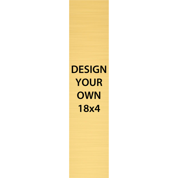 Vertical Engraved Heavy Brass Signs 18" x 4" | Customsigns.com