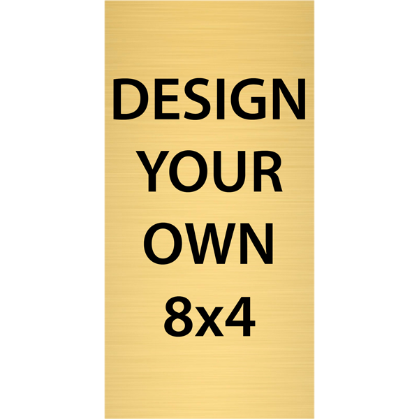 Vertical Engraved Heavy Brass Signs 8" x 4" | Customsigns.com