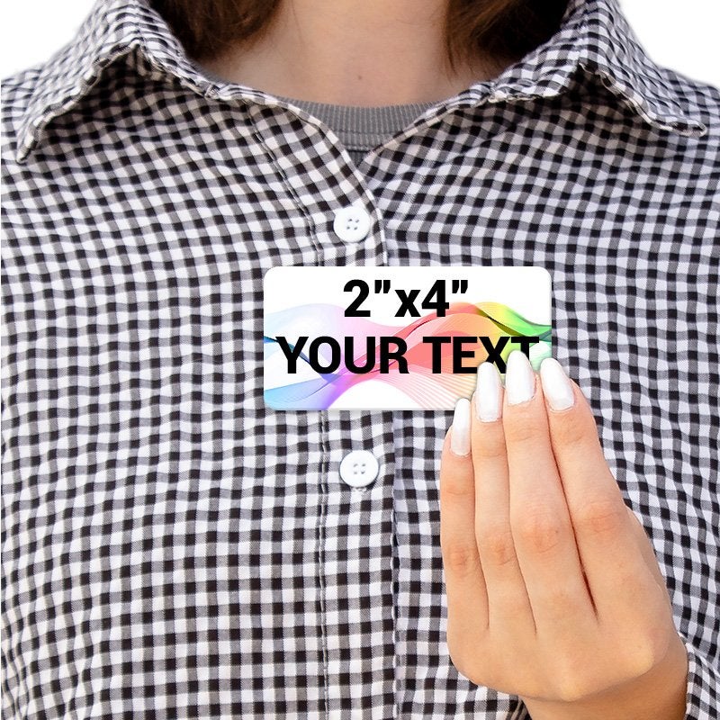 Full-Color 2"x4" Custom Plastic Sign (Horizontal)