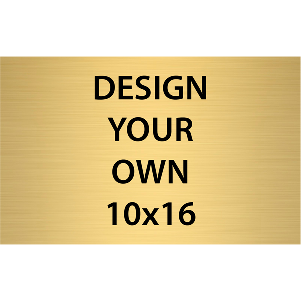 Horizontal Engraved Heavy Brass Signs 10" x 16" | Customsigns.com