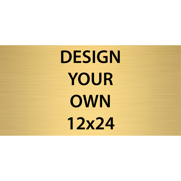 Horizontal Engraved Heavy Brass Signs 12" x 24" | Customsigns.com