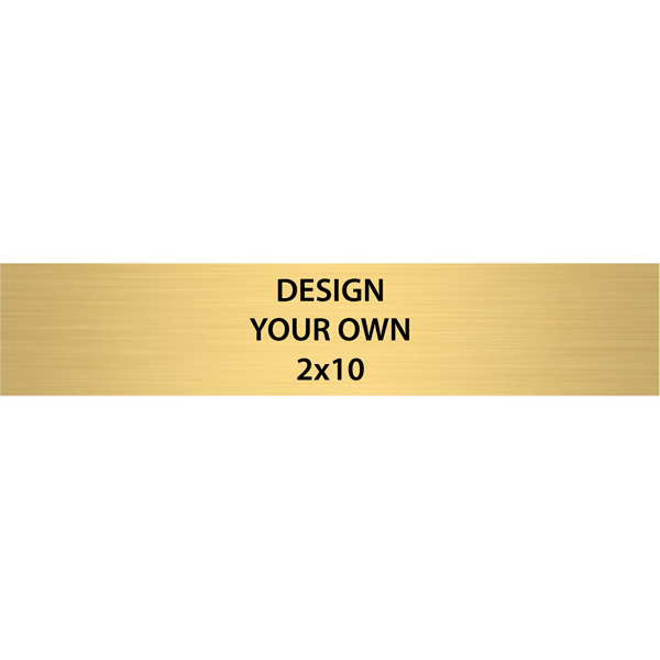 Horizontal Engraved Heavy Brass Signs 2" x 10" | Customsigns.com