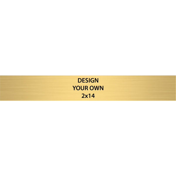 Horizontal Engraved Heavy Brass Signs 2" x 14" | Customsigns.com
