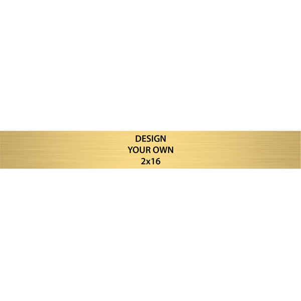 Horizontal Engraved Heavy Brass Signs 2" x 16" | Customsigns.com