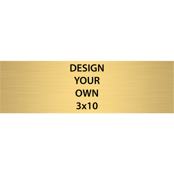 Horizontal Engraved Heavy Brass Signs 3" x 10" | Customsigns.com