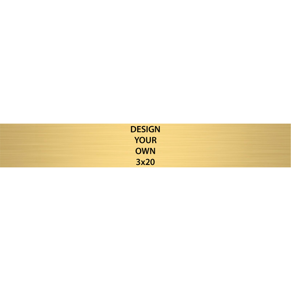 Horizontal Engraved Heavy Brass Signs 3" x 20" | Customsigns.com