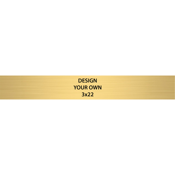Horizontal Engraved Heavy Brass Signs 3" x 22" | Customsigns.com