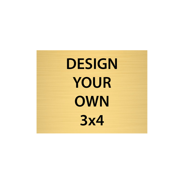 Horizontal Engraved Heavy Brass Signs 3" x 4" | Customsigns.com