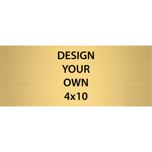 Horizontal Engraved Heavy Brass Signs 4" x 10" | Customsigns.com