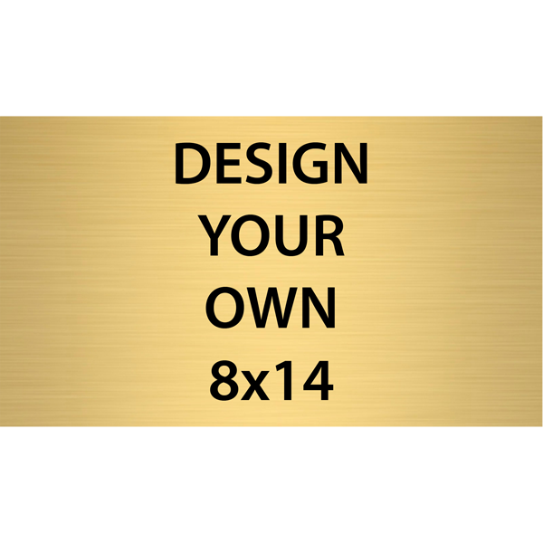 Horizontal Engraved Heavy Brass Signs 8" x 14" | Customsigns.com