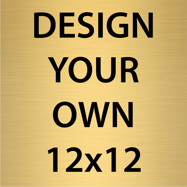 Square Engraved Heavy Brass Signs 12" x 12" | Customsigns.com