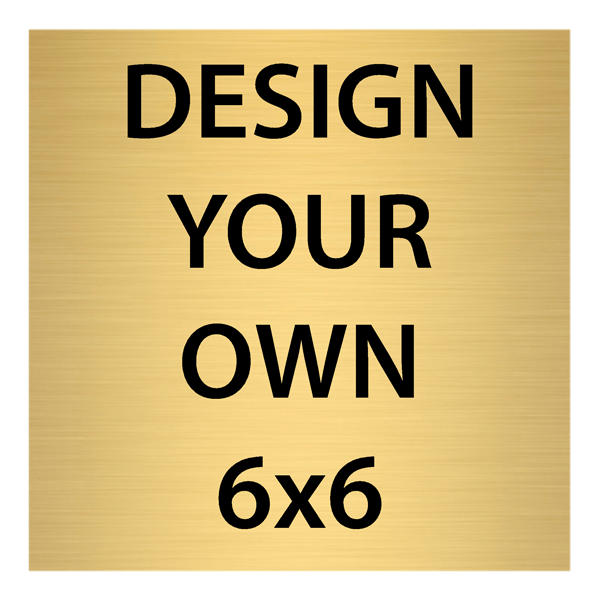 Square Engraved Heavy Brass Signs 6" x 6" | Customsigns.com