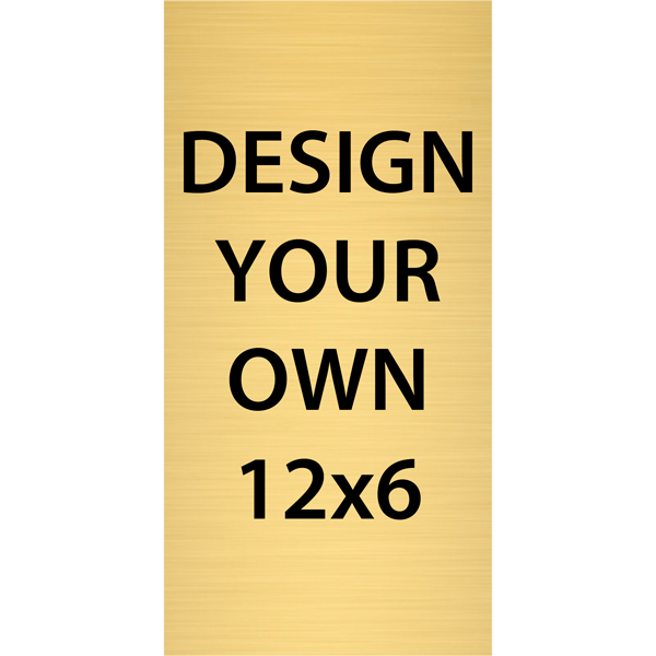 Vertical Engraved Heavy Brass Signs 12" x 6" | Customsigns.com