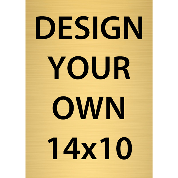 Vertical Engraved Heavy Brass Signs 14" x 10" | Customsigns.com