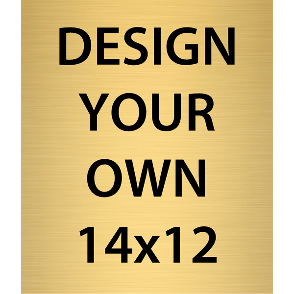Vertical Engraved Heavy Brass Signs 14" x 12" | Customsigns.com
