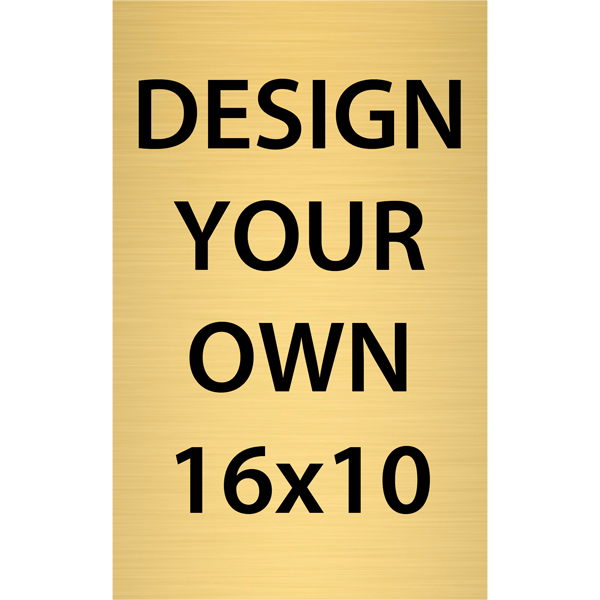Vertical Engraved Heavy Brass Signs 16" x 10" | Customsigns.com