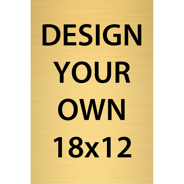 Vertical Engraved Heavy Brass Signs 18" x 12" | Customsigns.com
