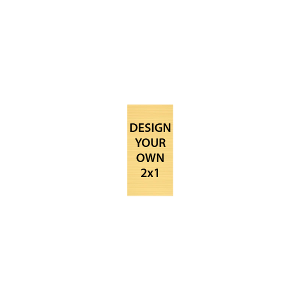 Vertical Engraved Heavy Brass Signs 2" x 1" | Customsigns.com