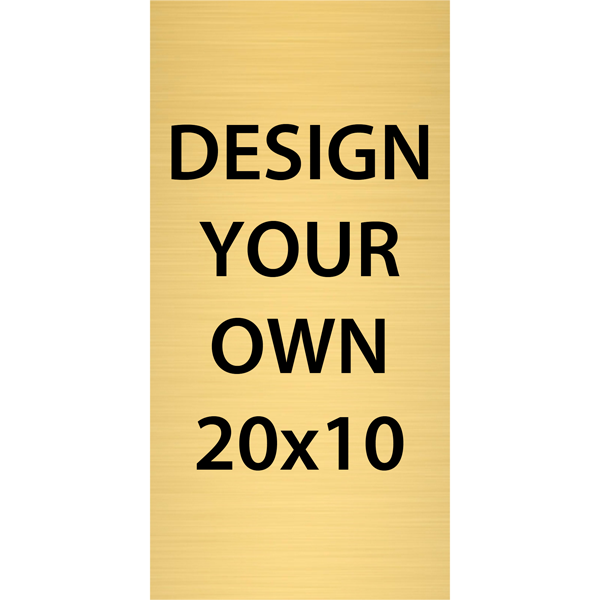Vertical Engraved Heavy Brass Signs 20" x 10" | Customsigns.com